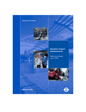 Fillable Online tfl gov Equality Impact Assesments Equality Impact ...