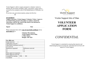 Fillable Online gov Victim Support volunteer application form - Isle of ...