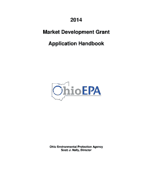 Fillable Online epa state oh 2012 Market Development Grant Application ...