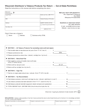 Fillable Online dor state wi TT-105 - Wisconsin Department of Revenue ...