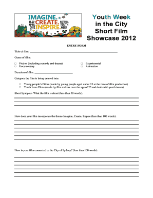 film entry form Fill Online, Printable, Fillable, Blank - pdfFiller