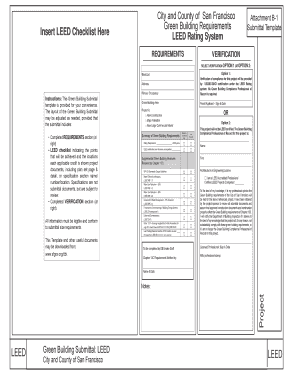 Fillable Online sfdbi GB-LEED Attach B1 12 16 b2008b v2indd - Department of Building bb Fax ...