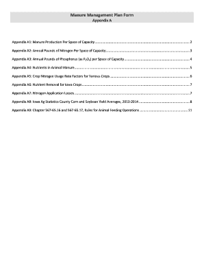Fillable Online iowadnr Manure Management Plan Form - Iowa Department ...