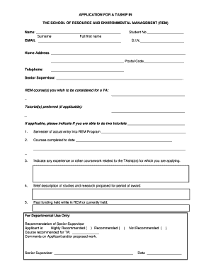 Fillable Online rem sfu Forms - School of Resource and Environmental ...