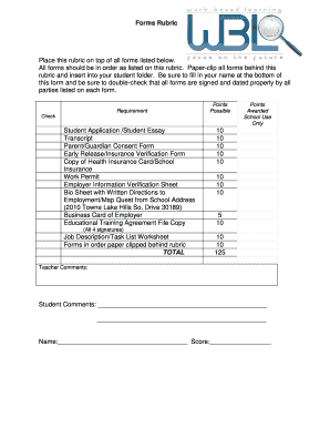 Fillable Online BFormsb Rubric - Peggysuesnet Fax Email Print - pdfFiller