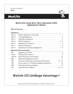 Fillable Online Multi-Life Long-Term Care Insurance (LTCI) Fax Email ...