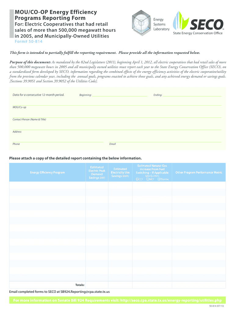 Fillable Online Energy Efficiency Programs Reporting Form Fax Email Print - pdfFiller