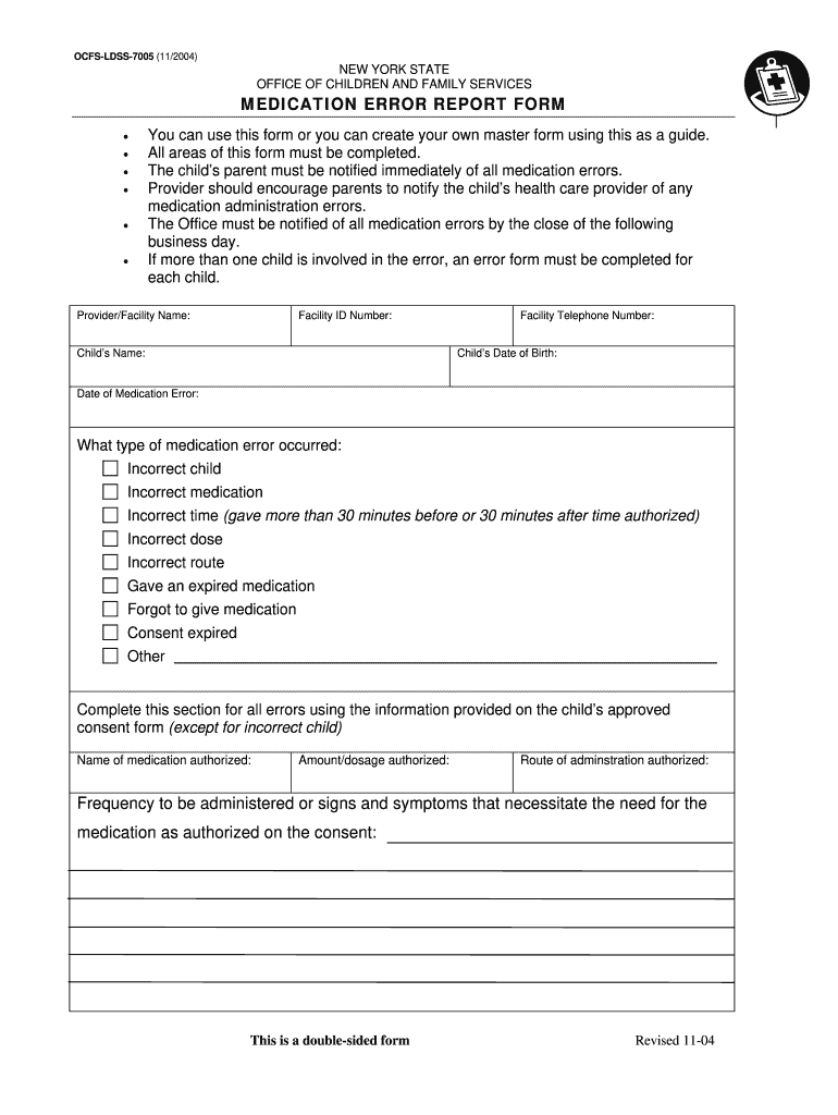 Medication Error Form Fill Online Printable Fillable Blank PdfFiller
