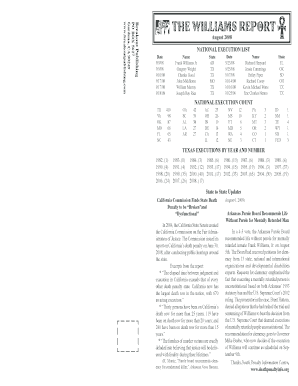 Fillable Online August 2008 TEXAS EXECUTIONS BY YEAR ... - Nanon ...