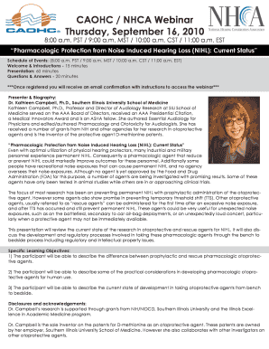 Fillable Online caohc NHCA CAOHC Webinar Registration Form.indd - caohc Fax Email Print - pdfFiller