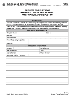 Fillable Online rcid Building and Safety Department FORM REQUEST FOR ...