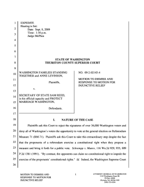 Fillable Online blogs secstate wa Motion to dismiss and Response to ...