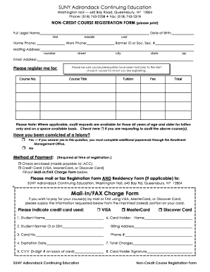 Fillable Online sunyacc Mail-In/FAX Charge Form - SUNY Adirondack ...