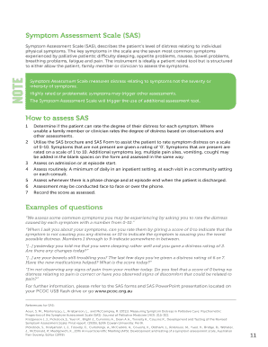 Fillable Online Symptom Assessment Scale (SAS) Fax Email Print - pdfFiller
