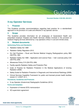 Fillable Online health qld gov X-Ray Operator Services Guideline ...