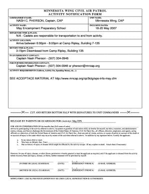 Fillable Online mncap MNWG Form 7 - Minnesota Wing - mncap Fax Email ...