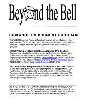 Fillable Online apsva TUCKAHOE ENRICHMENT PROGRAM - Arlington Public ...