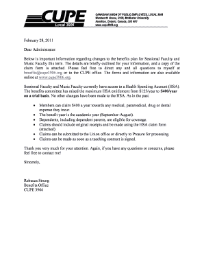 Fillable Online CANADIAN UNION OF PUBLIC EMPLOYEES, LOCAL 3906 Fax ...