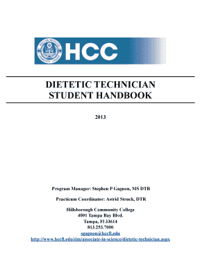 Fillable Online hccfl 2013 bProgramb Handbook - Hillsborough Community ...