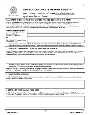 Laser Or Infra-red Modified Firearms Legitimate Bb - NSW Police Force ...