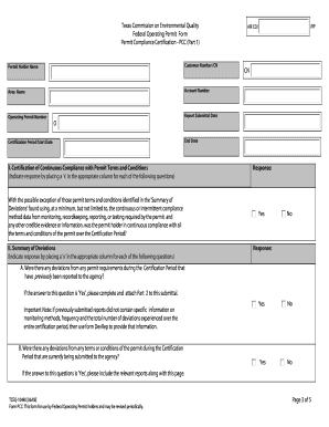 Fillable Online tceq texas Form Parts 1-3 - Texas Commission on ...
