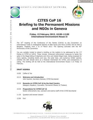 Fillable Online cites CITES CoP 16 Briefing to the Permanent Missions ...