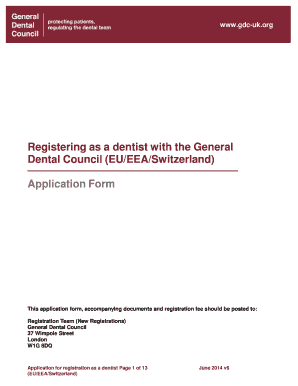 Fillable Online gdc-uk Application for Entry to the Specialist List in ...