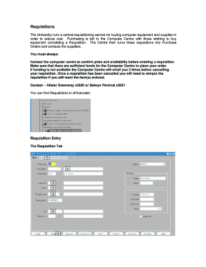Fillable Online staffcentral brighton ac How to: requisitions (.pdf ...