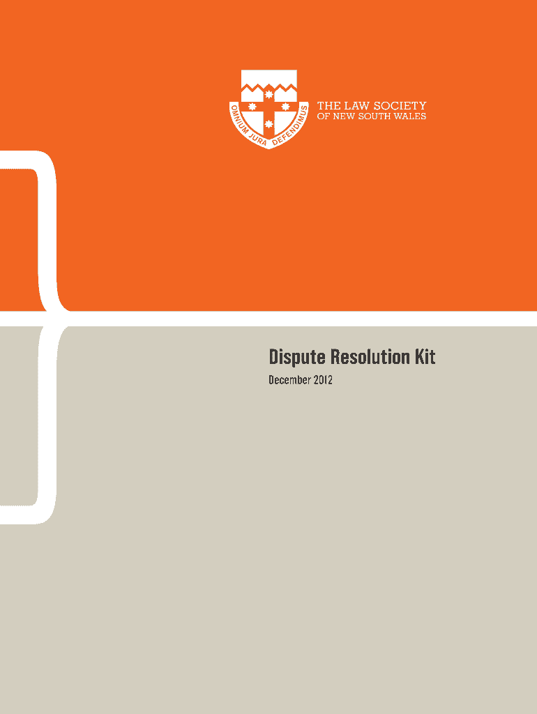Fillable Online Dispute Resolution Kit Fax Email Print - pdfFiller