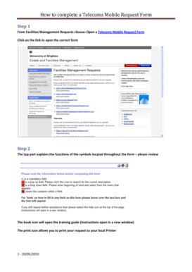 Fillable Online staffcentral brighton ac How to complete a Telecoms ...
