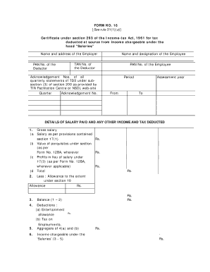 Fillable Online incometaxindiapr gov how to fill the form no 16 Fax ...