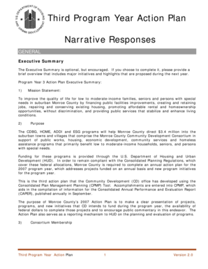 Fillable Online monroecounty Third Program Year Action Plan Narrative ...