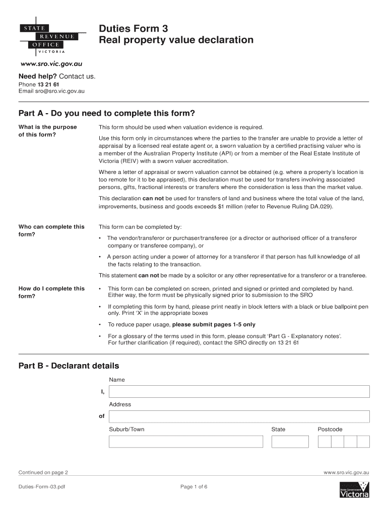 Fillable Online Real property value declaration Fax Email Print - pdfFiller