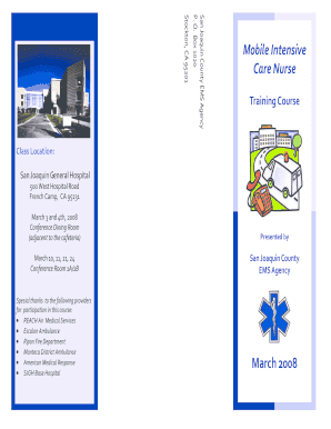 Fillable Online MICN Class Brochure - San Joaquin County Fax Email ...