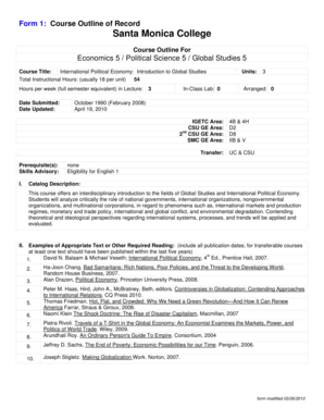 Fillable Online homepage smc Course for Credit Submission Form ...