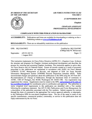 Fillable Online AIR FORCE INSTRUCTION 52-102 Fax Email Print - pdfFiller