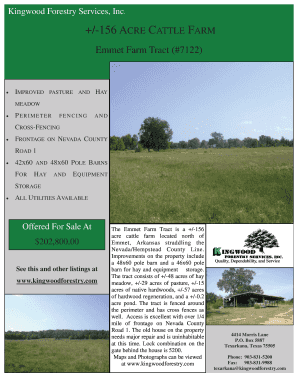 Fillable Online -156 ACRE CATTLE FARM - LANDFLIPcom Fax Email Print ...