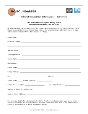 Fillable Online NO BOUNDARIES Fax Email Print - pdfFiller