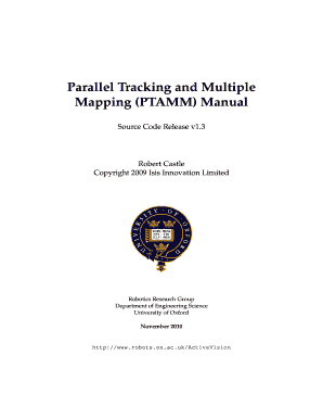 Fillable Online Parallel Tracking and Multiple Mapping (PTAMM) Manual ...
