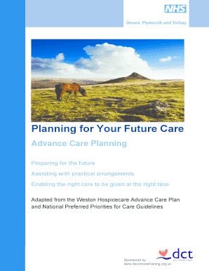 Fillable Online devon gov Planning for Your Future Care - Devon County ...