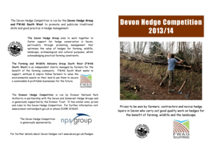 Fillable Online devon gov The Devon Hedge Competition is run by the ...