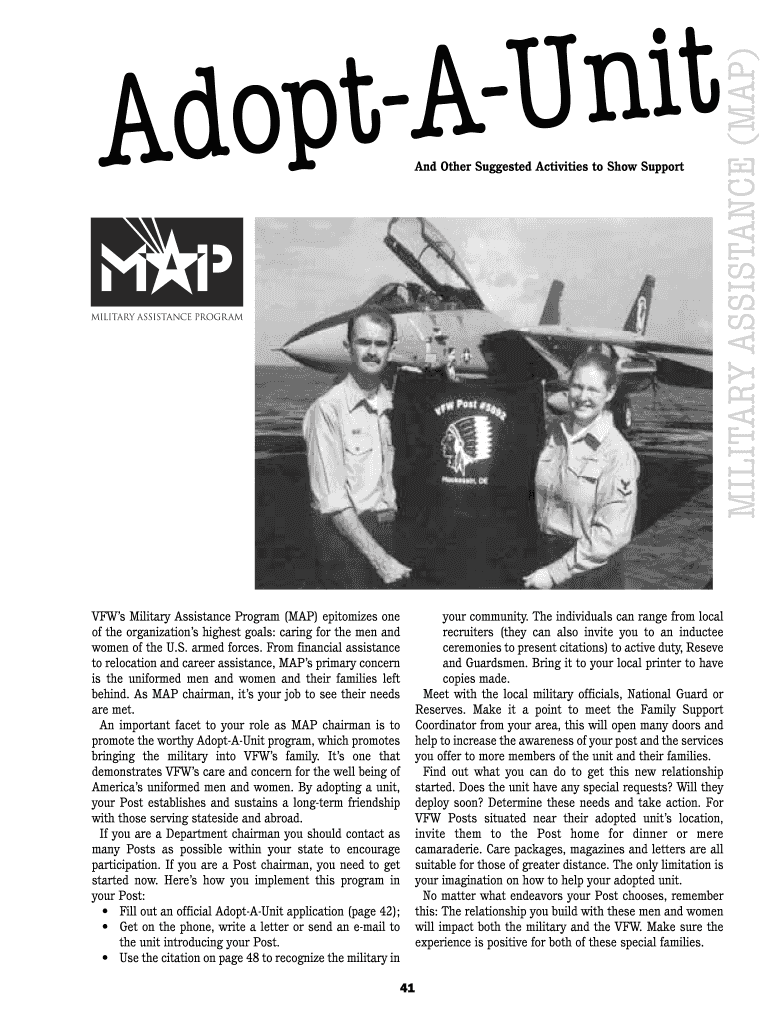 Fillable Online Military Assistance Program (MAP) and Adopt-A-Unit Fax ...