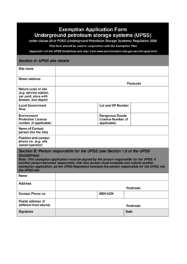 Fillable Online environment nsw gov Exemption Application Form ...