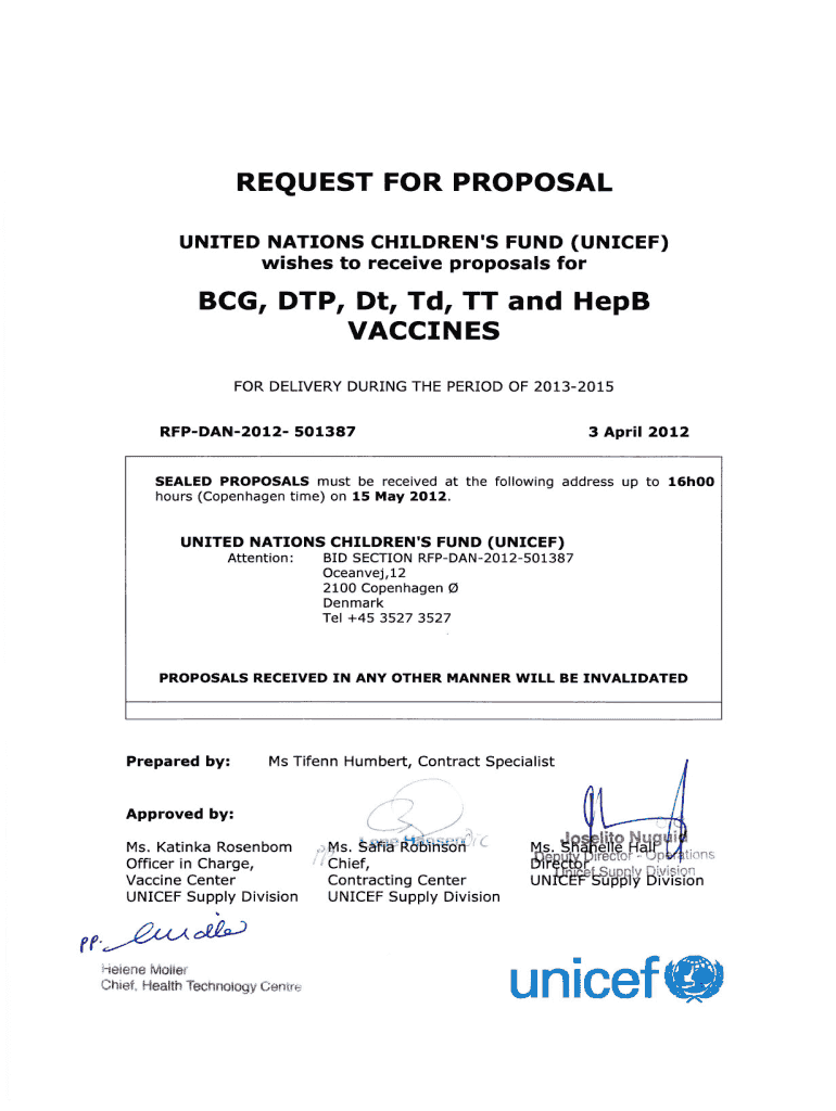 unicef proposals documents - Blank Fillable Template | Fill Out, Print ...
