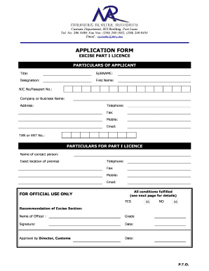 Fillable Online mra gov Customs Department, IKS Building, Port Louis ...