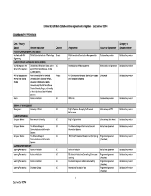 Fillable Online bath ac FORM for use in the submission of an ACADEMIC ...