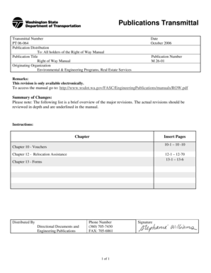 Fillable Online wsdot wa WSDOT Right of Way Manual M 26-01 - Washington ...