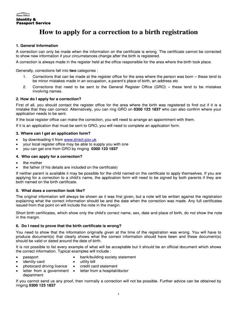 Fillable Online The certificate cannot be corrected Fax Email Print - pdfFiller