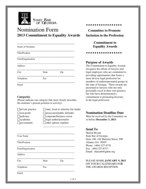 Fillable Online gabar Nomination Form - State Bar of Georgia - gabar ...