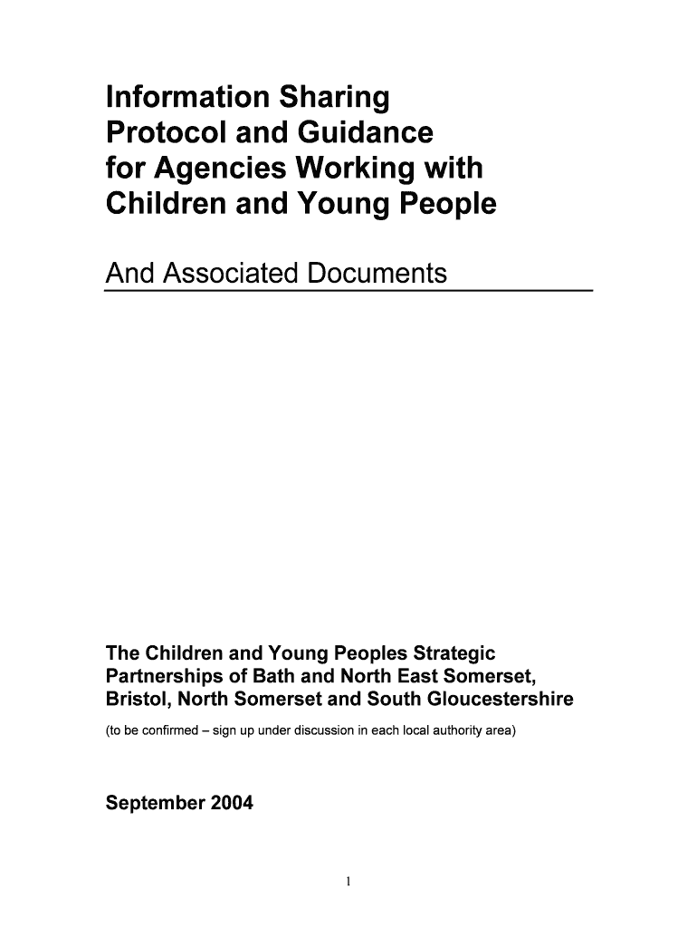 Fillable Online Information Sharing Protocol and Guidance Fax Email ...